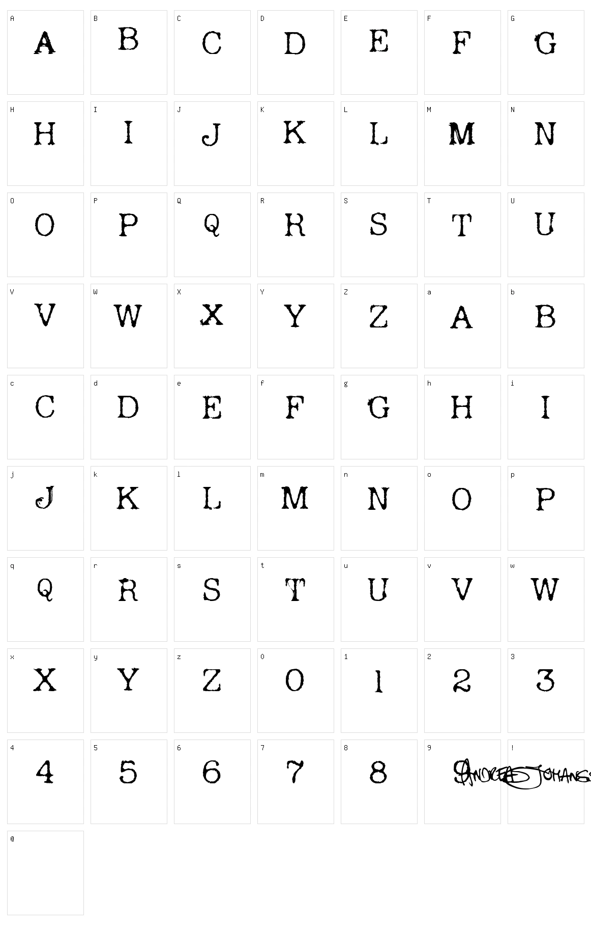 Andreas Typewriter Font | Free Download – UrbanFonts