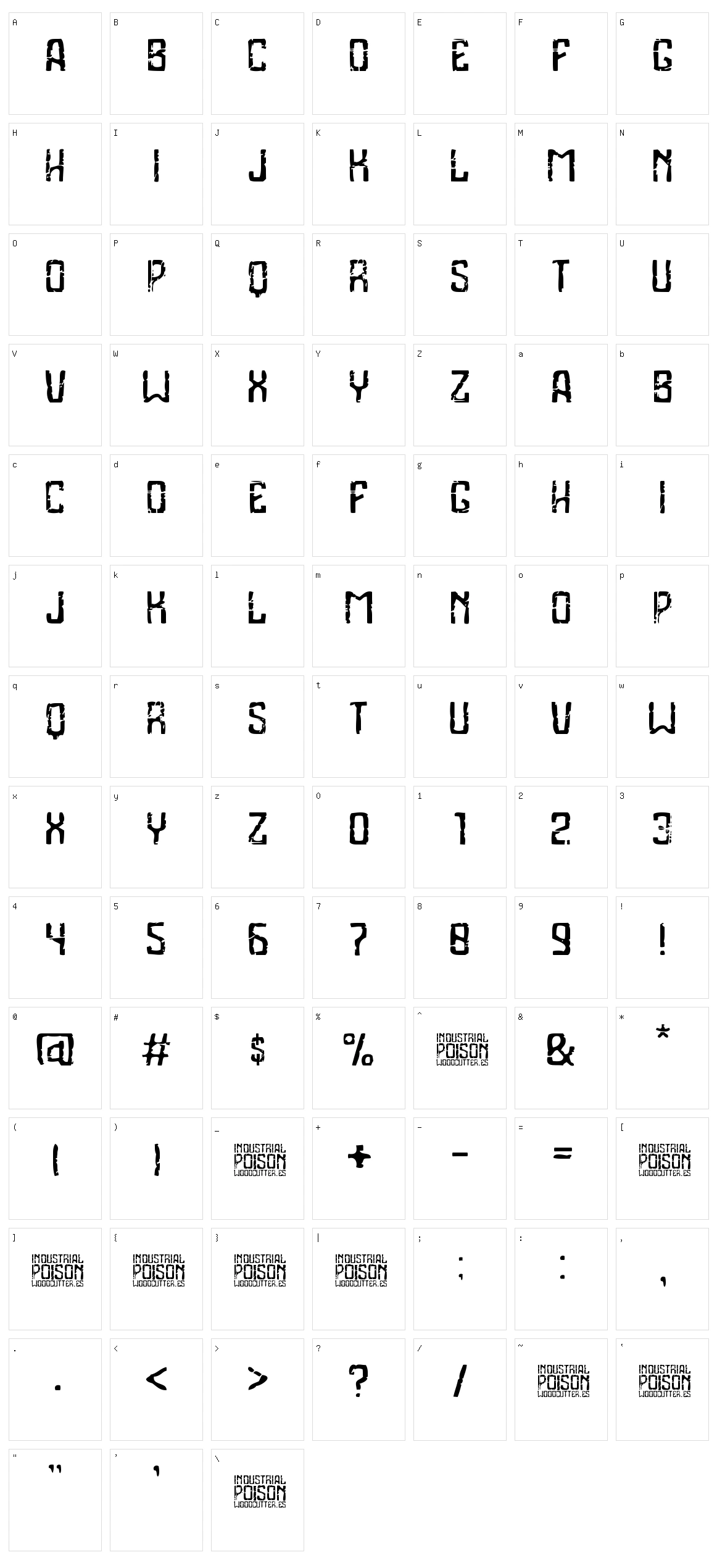 Industrial Poison Font | Free Download – UrbanFonts